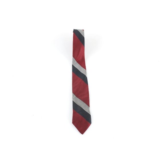 Vintage | Accessories | Vtg 6s 70s Rockabilly Silk Striped Color Block ...